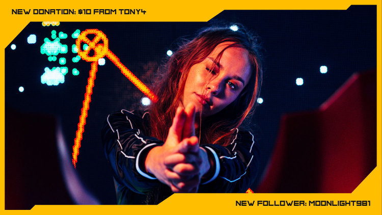 Placeit - OBS Webcam Frame Maker with Colorful Tech Frame