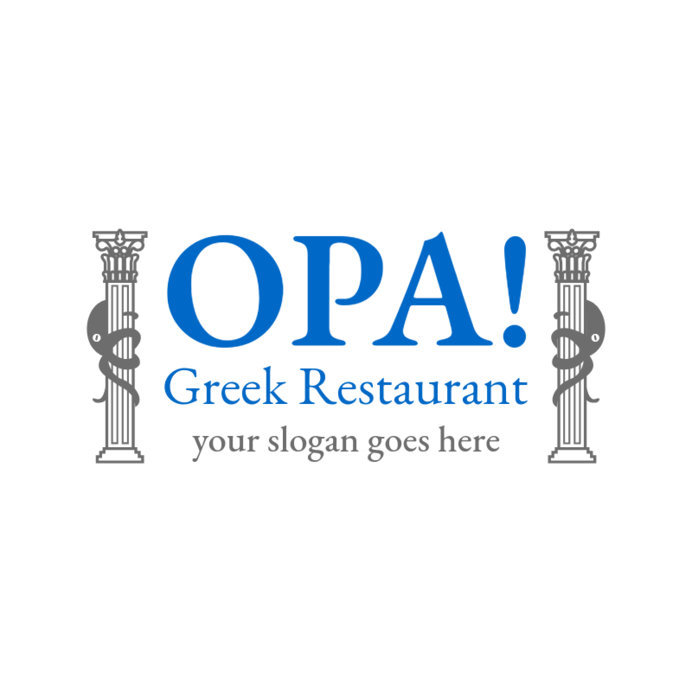 Placeit - Greek Restaurant Logo Maker with a Bold Design