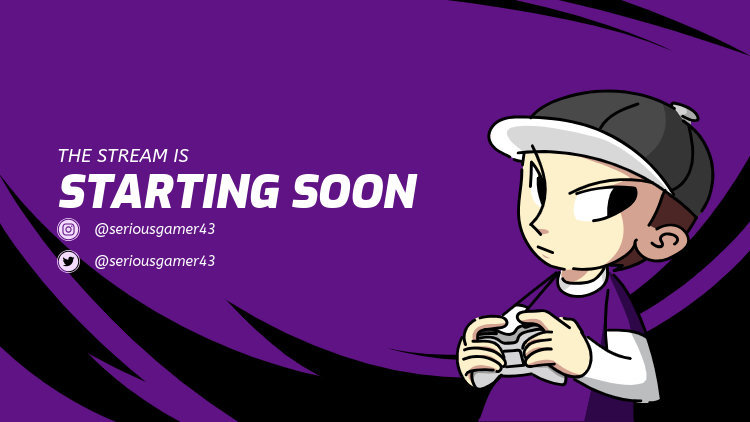 Placeit - Starting Soon Overlay Template for a Twitch Gamer