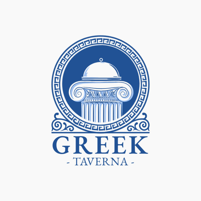 Placeit - Greek Restaurant Logo Generator with a Classic Design
