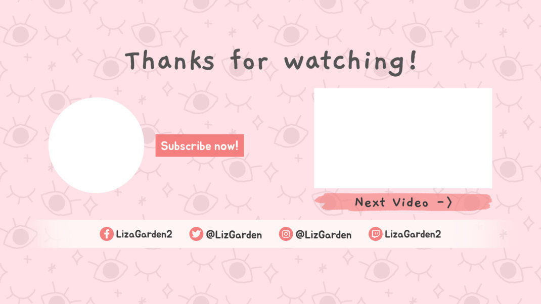 Placeit - YouTube End Screen Template with Cool Doodle Patterned Background