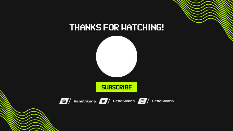 Placeit - YouTube End Card Template with Wavy Corner Graphics