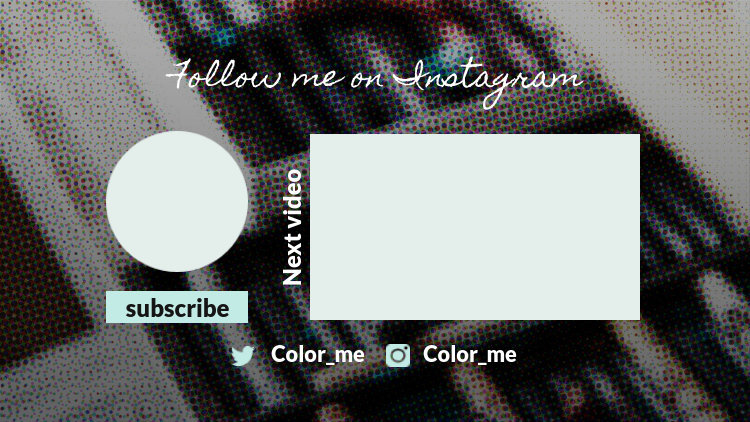 Placeit - YouTube End Card Template with an Instagram Follow Request