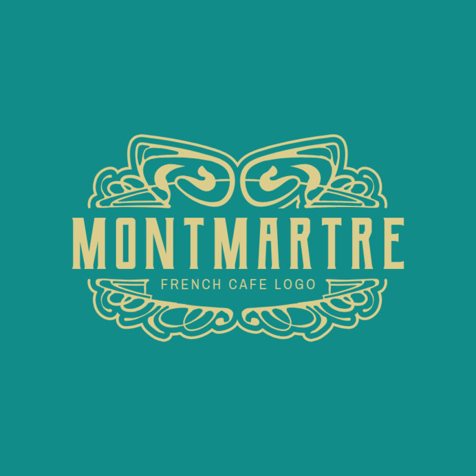 Placeit - Traditional Logo Maker for a French Cafe Spot