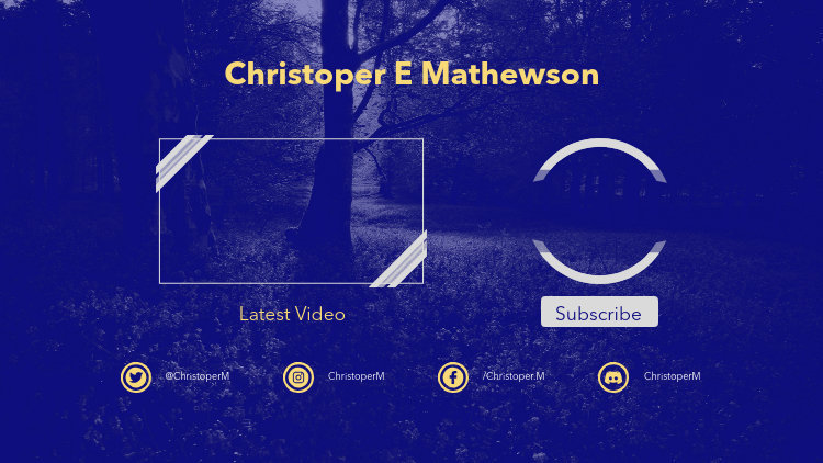 Placeit - Simple YouTube End Card Template for Video Bloggers