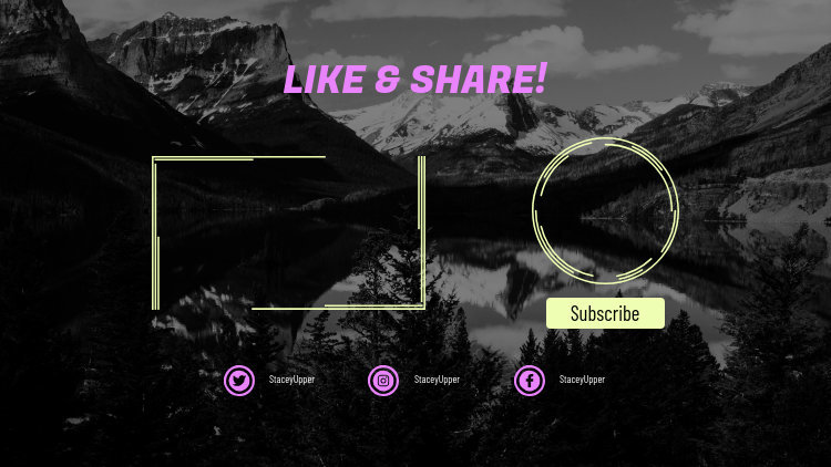 Placeit - YouTube Outro Template with a Like and Share Request