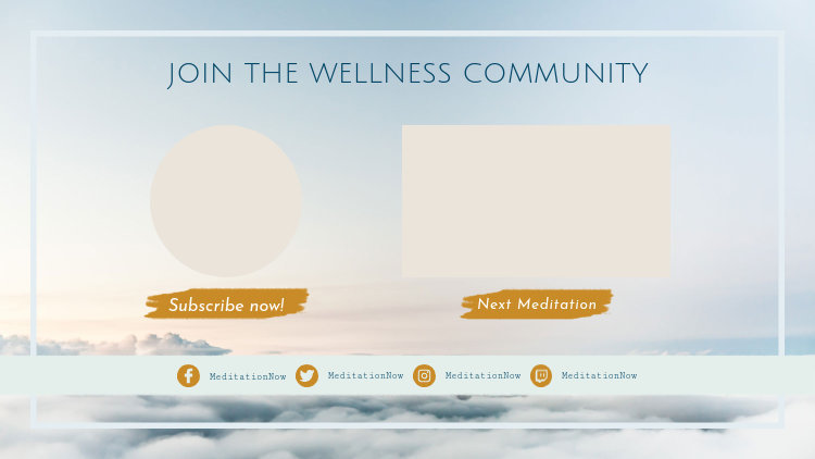 Placeit - YouTube End Card Design Template for a Wellness Vlog
