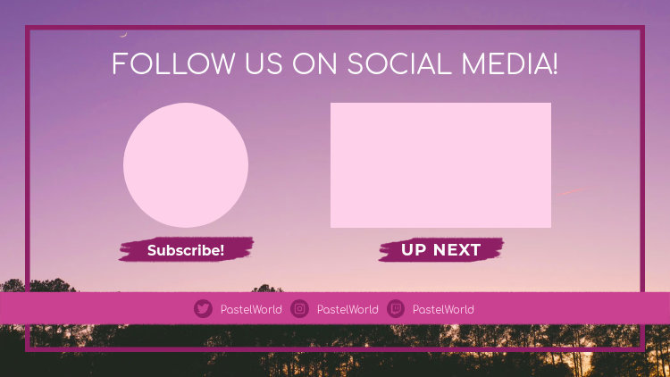 Placeit - Simple YouTube End Card Design Maker with Social Media Icons