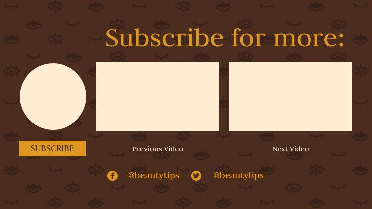 Placeit - YouTube End Card Template with a Feminine Look