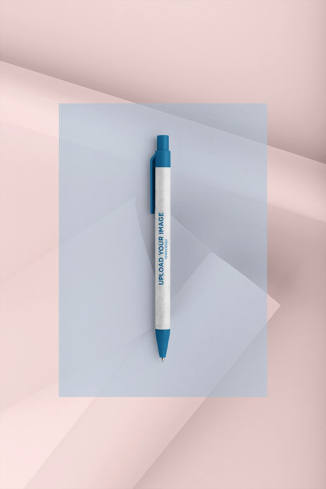 Placeit - Pen Mockup with a Color Customization Minimalist Background