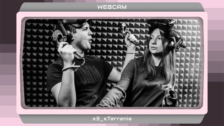 Placeit - Retro Twitch OBS Webcam Frame Maker with a Pixelated Effect