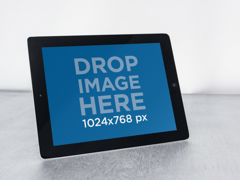 Placeit - iPad Mockup Featuring a White Background
