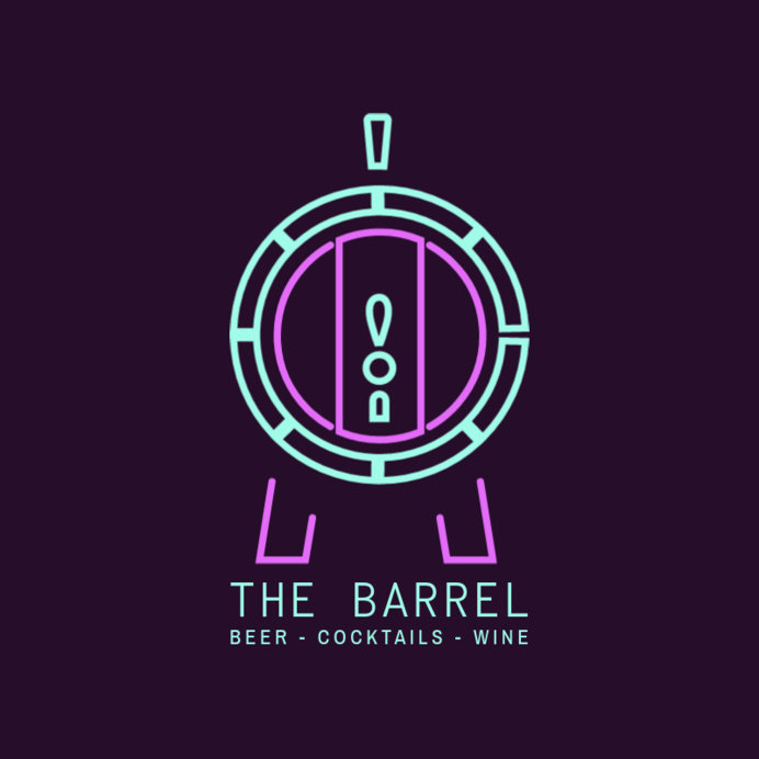 Placeit - Cocktail Bar Logo Maker with Neon Graphics