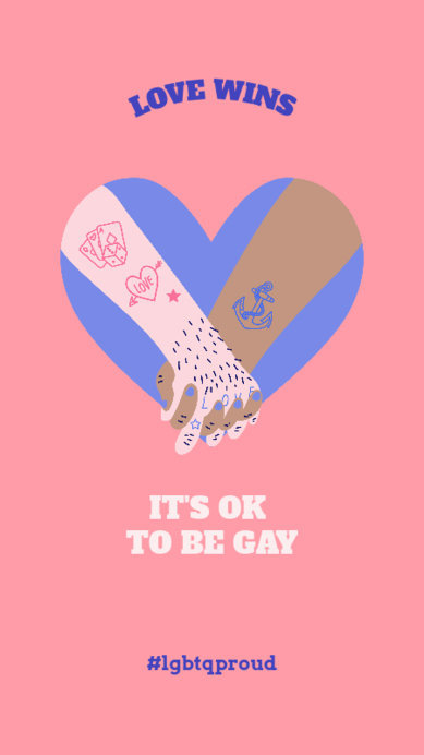 Placeit - Instagram Story Template with an LGBTQ Pride Message