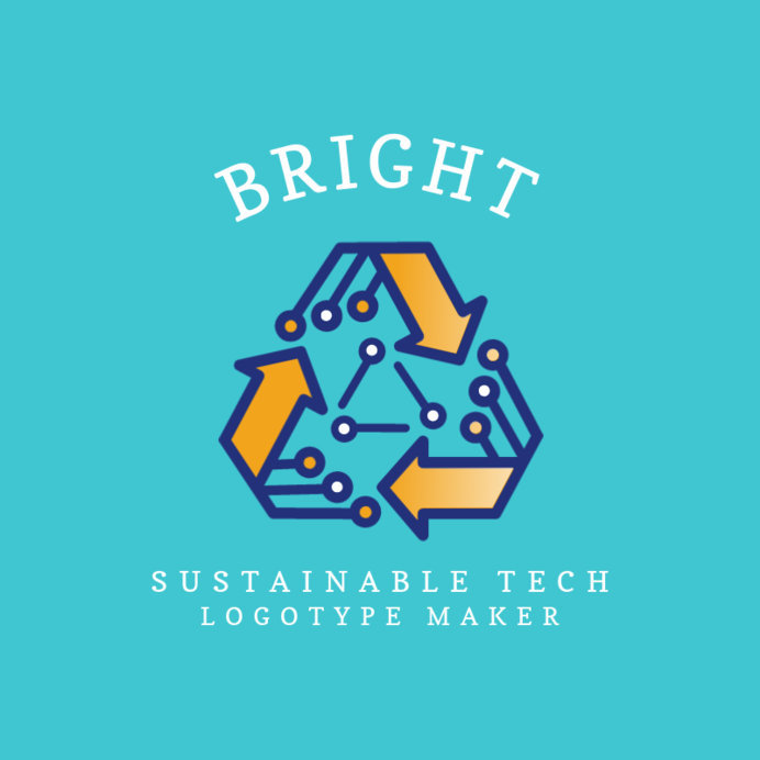 Placeit - Sustainable Tech Corporation Logo Maker with a Recycling Graphic