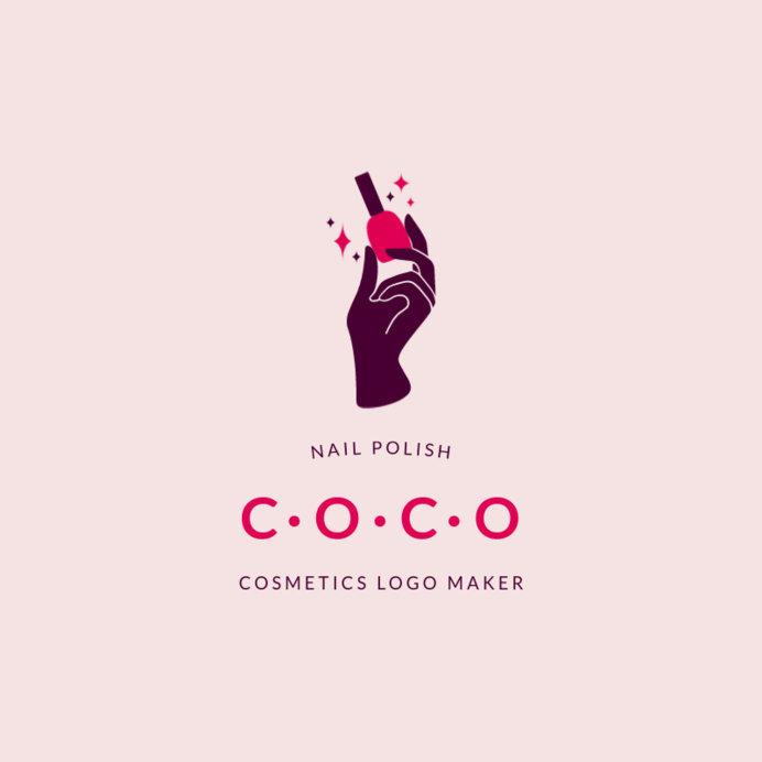 Placeit - Cosmetics Logo Maker Featuring a Hand Holding a Nail Polish