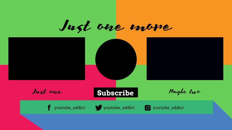 Placeit - YouTube End Screen Maker with a Colorful Background