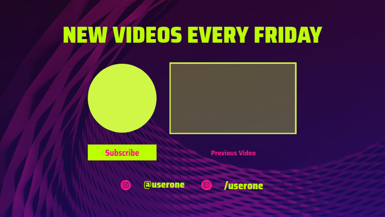 Placeit - Wavy YouTube End Screen Template with a New Videos Panel
