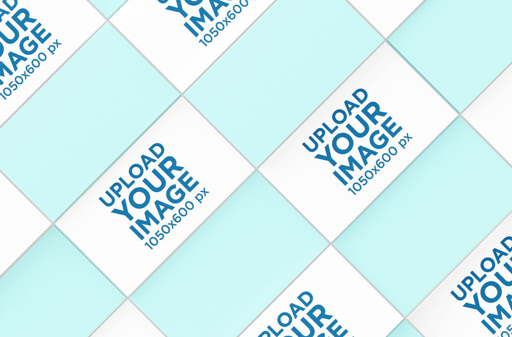 Placeit - Mockup of Several Business Cards Forming a Mosaic Pattern