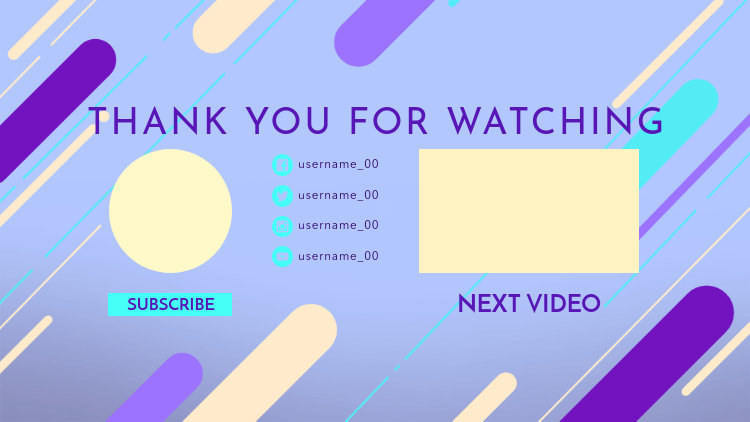 Placeit - YouTube End Card Template With Vivid Colors