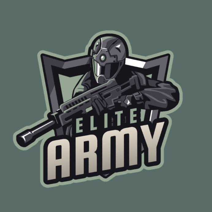 Placeit - FPS Game Logo Generator with an Army Soldier Graphic