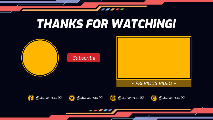 Placeit - YouTube End Card Maker with a Colorful Glitch-Styled Frame