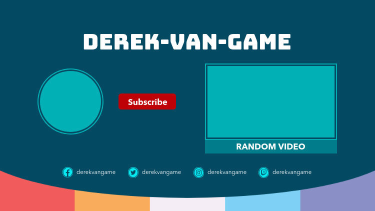 Placeit - Retro-Styled YouTube End Card Template with a Bottom Frame