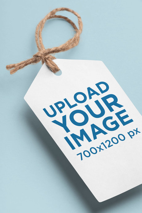 Placeit - Brand Tag Mockup with a Plain Background