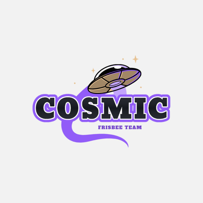 Placeit - Frisbee Team Logo Maker Featuring a Flying UFO Clipart