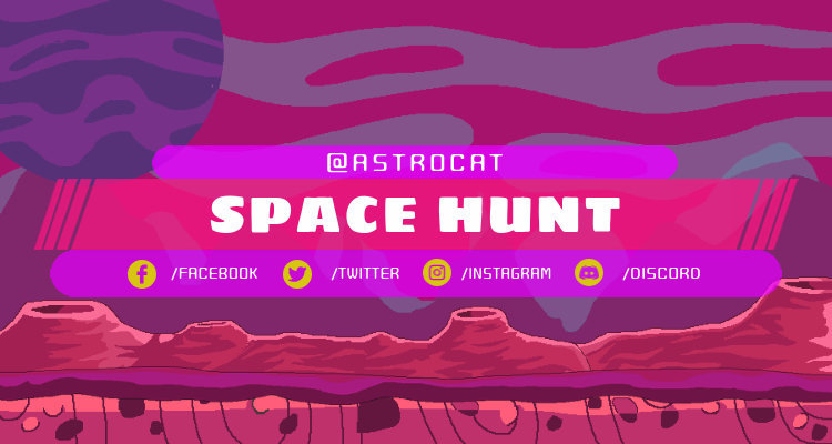Placeit - Twitch Banner Creator with a Retro Space Background