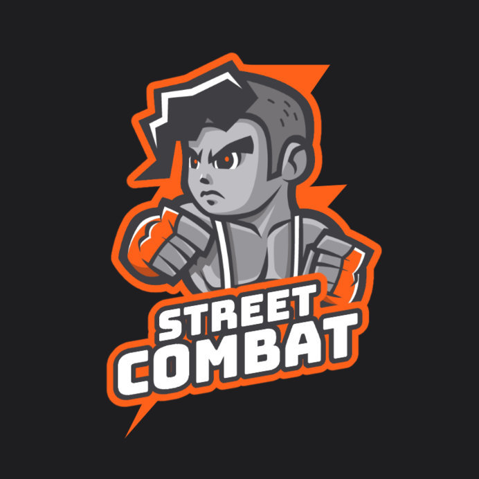 Placeit - Gaming Logo Template Featuring a Street Combat Character