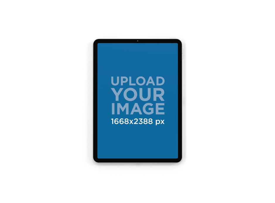 Placeit - Mockup of an iPad Pro in Vertical Position over a Plain ...