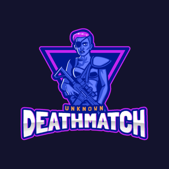 Placeit - Battle Royale Gaming Logo Maker Featuring a Female Shooter ...