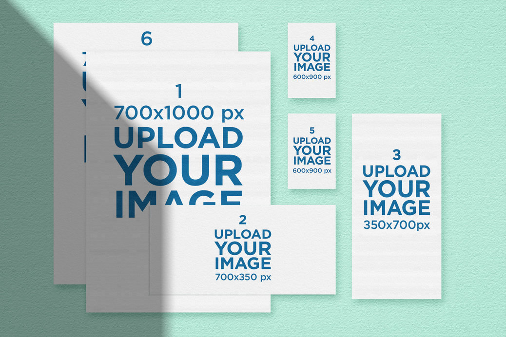 Placeit - Stationery Mockup with a Solid Background