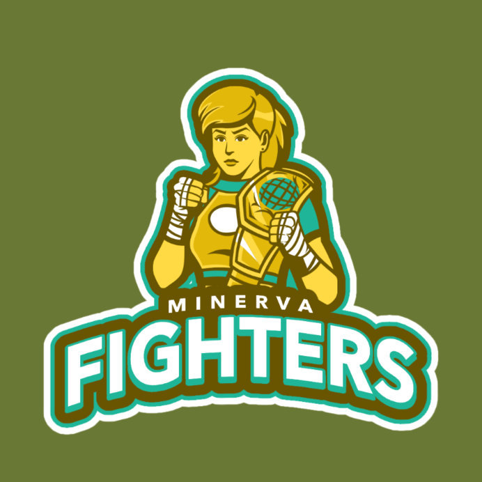 Placeit - Logo for female fighter teams