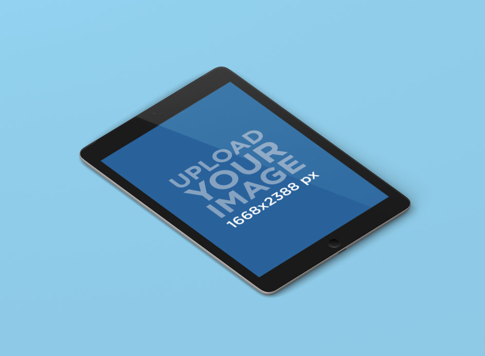 Placeit - Minimal iPad Mockup Featuring a Solid Color Background