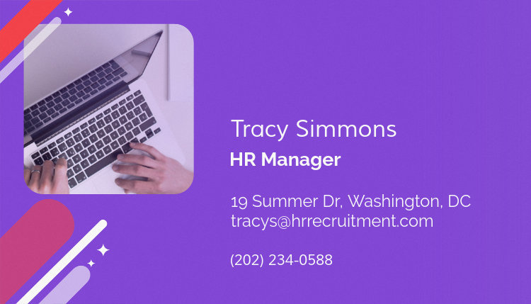 Placeit - Business Card Maker for an HR Manager