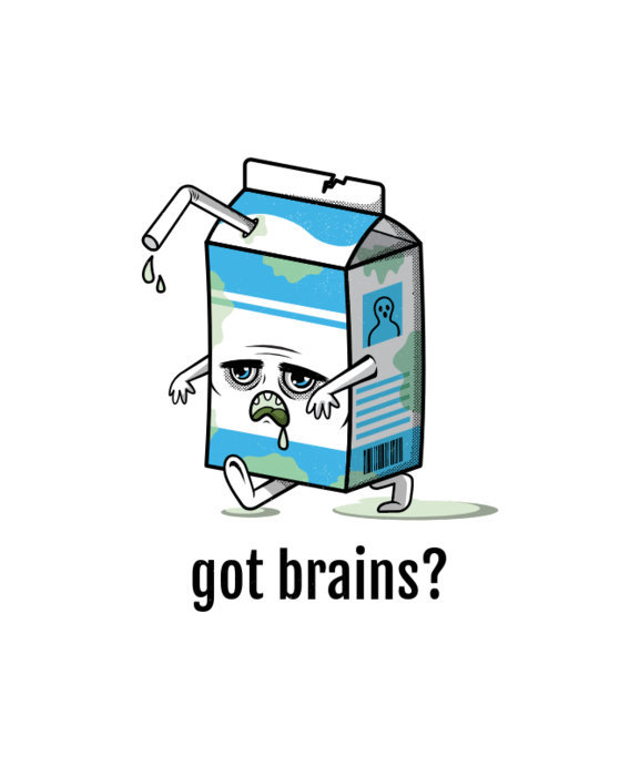 Placeit - T-Shirt Design Template with a Kawaii-Styled Zombie Milk