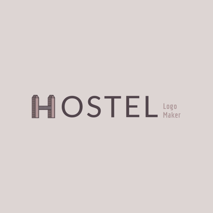 Placeit - Minimalistic Hostel Logo Maker