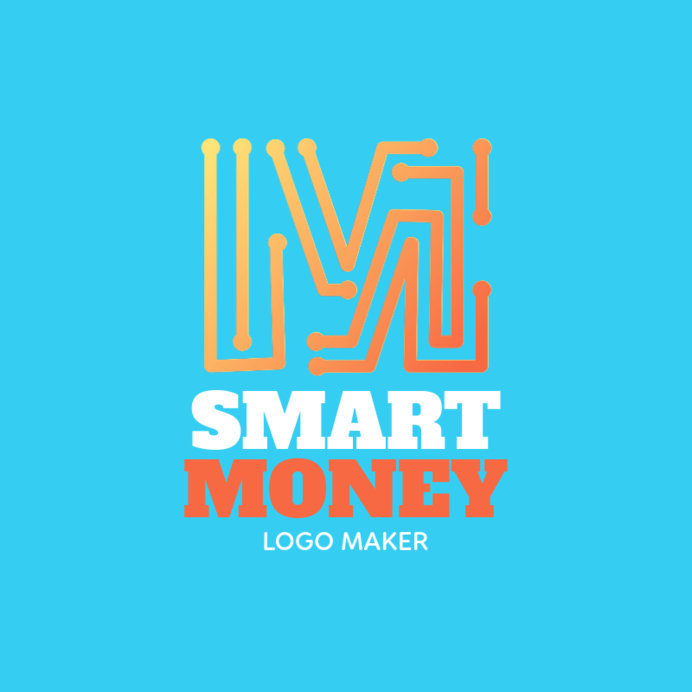 Placeit - Smart Money Logo Generator Featuring a Circuit-Style Graphic