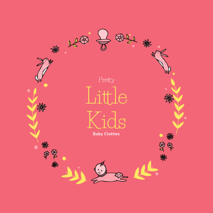 Placeit - Logo Design Template for a Little Kids Clothing Store