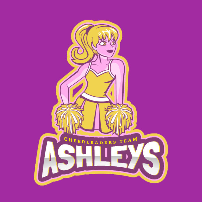 Placeit - Illustrated Cheerleading Logo Template