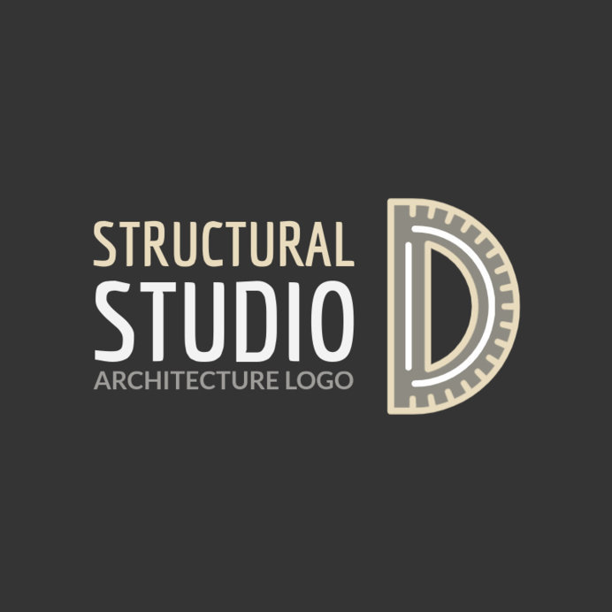 Placeit - Architecture Firm Logo Maker Featuring a Protractor Clipart