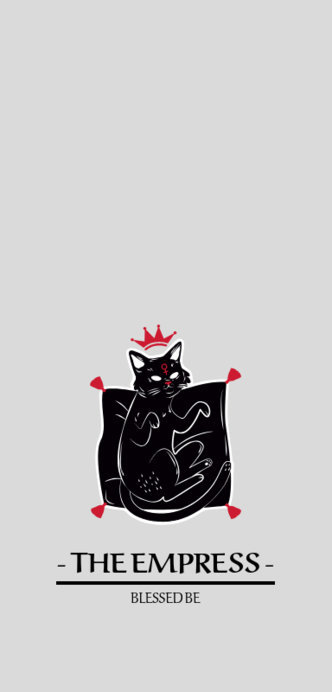 Placeit - Phone Case Maker Featuring a Dark Cat Illustration with a Crown