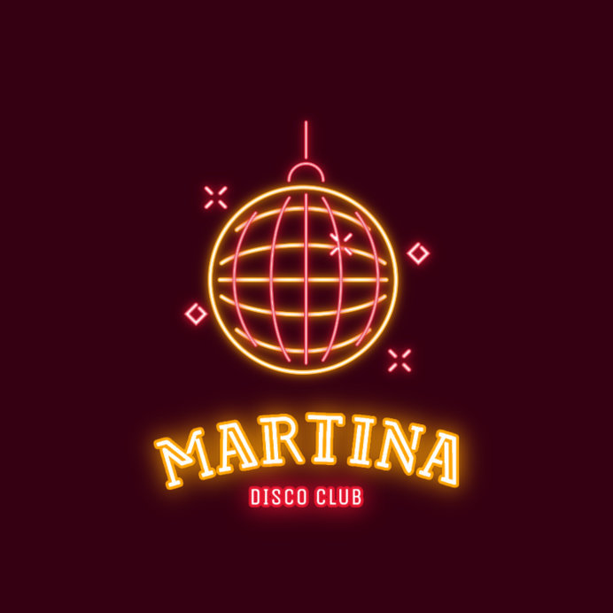 Placeit - Nightclub Logo Maker with a Retro Disco Ball