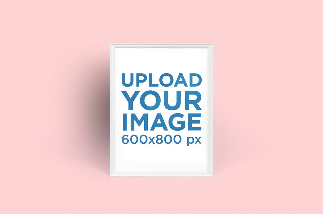 Placeit - Poster Frame Mockup Against a Plain Background