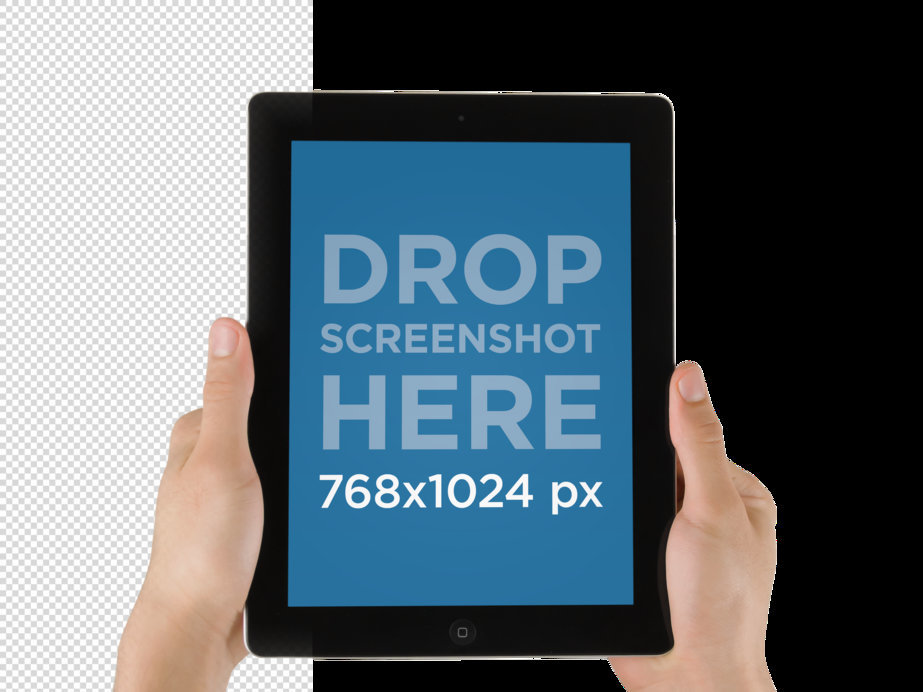 Placeit - Mockup of Someone Holding a Black iPad