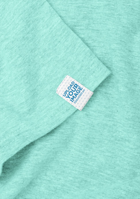 Placeit - Mockup of a Clothing Label Attached to a Shirt's Sleeve