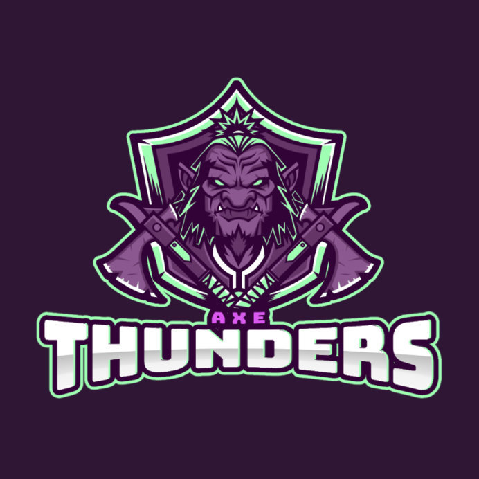 Placeit - Fantasy Gaming Logo Maker Featuring an Axe Wielder Character