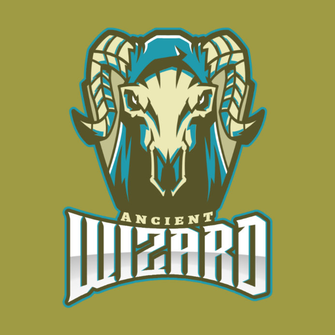 Placeit - Gaming Logo Template Featuring a Bighorn Sheep Skull Illustration